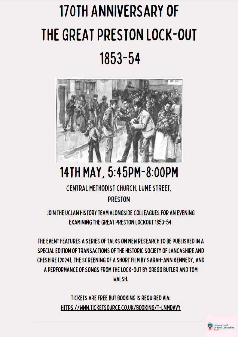 Marking the Great Preston Lockout 170 years on – Society for the Study ...