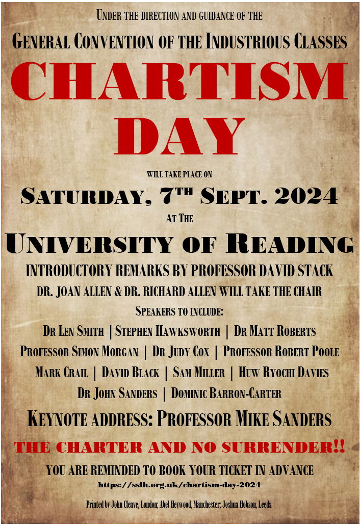 Register now for Chartism Day 2024 – Society for the Study of Labour ...