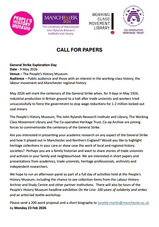 Call for papers: General Strike Exploration Day – Society for the Study ...
